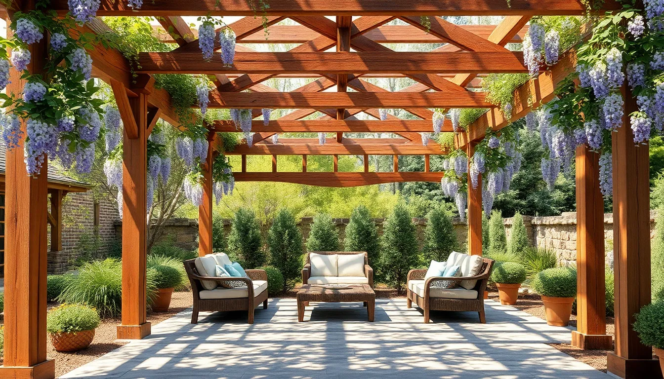Rustic Pergola Designs for Natural Gardens - Outdoor Shelter Pro